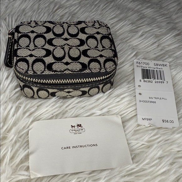 Coach | Bags | Coach Signature Triple Pill Case | Poshmark